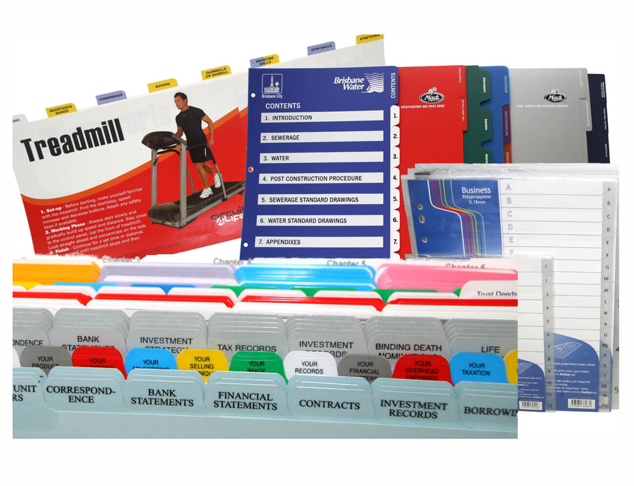 Custom Tab Dividers / Indices | Plastics Australia Shop