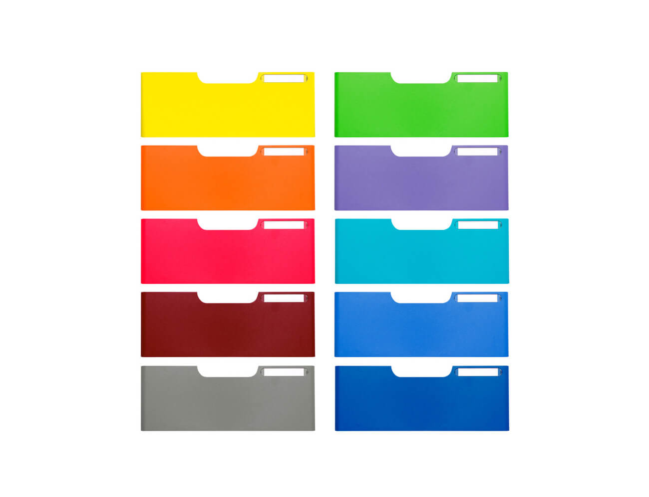Modulodoc Drawer - Coloured Front Panels - Plastics Australia
